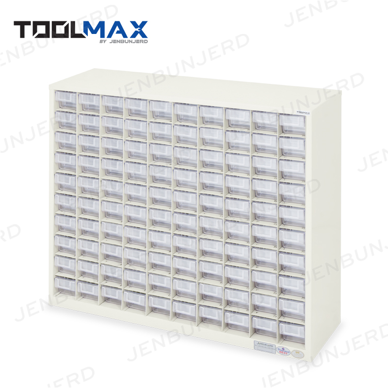 ตู้ใส่กล่องอะไหล่แบบแบ่งช่องได้ - ตู้สีครีม กล่องใส CB1010N