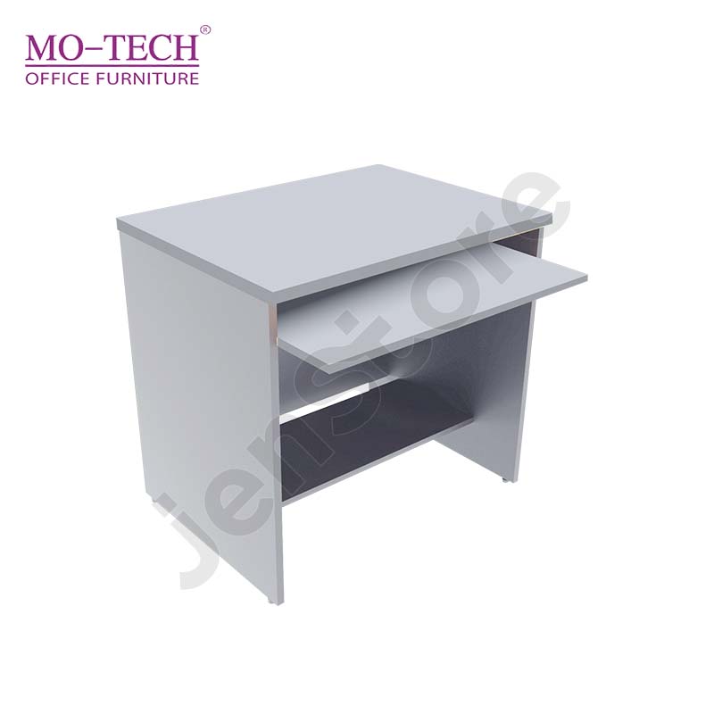 โต๊ะคอมพิวเตอร์ มีรางวางคีย์บอร์ด สีเทาอ่อน W800xD600xH750 มม. MO-TECH ...