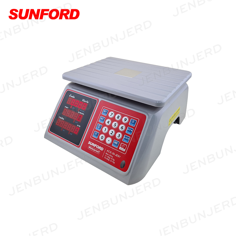 จำหน่าย เครื่องมือช่าง เครื่องชั่งดิจิตอลตั้งโต๊ะ พิกัด 30 กก. SUNFORD ACS-30-JE81 - เจนสโตร์