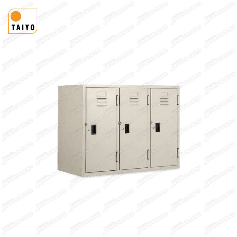 จำหน่าย ตู้ล็อกเกอร์เหล็ก ตู้ล็อกเกอร์ 3 ช่อง สีครีม LKM-03 - เจนสโตร์