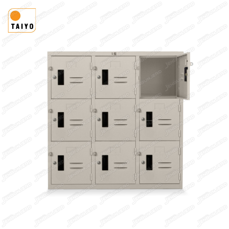 จำหน่าย ตู้ล็อกเกอร์เหล็ก ตู้ล็อกเกอร์ 9 ช่อง สีครีม LKM-09 - เจนสโตร์