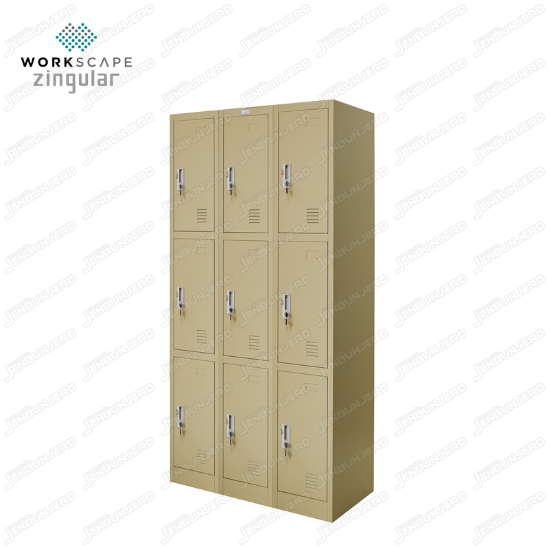 จำหน่าย ตู้ล็อกเกอร์เหล็ก ตู้ล็อกเกอร์ 9 ช่อง สีครีม ZLK-6109 - เจนสโตร์