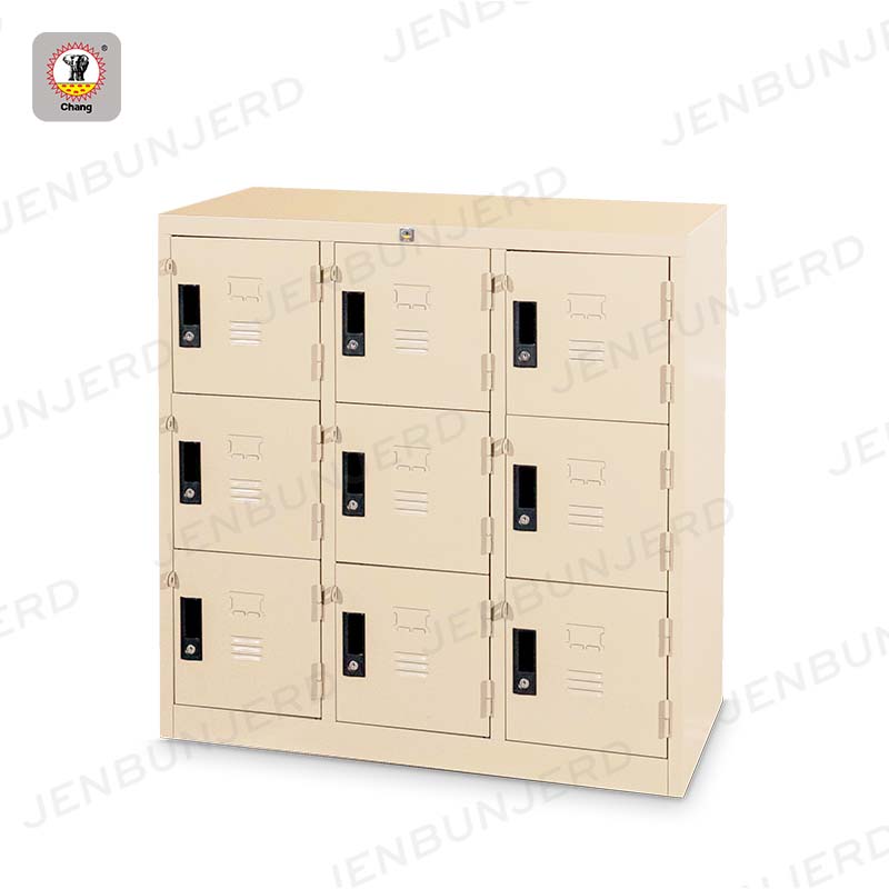 จำหน่าย ตู้ล็อกเกอร์เหล็ก ตู้ล็อกเกอร์ 9 ช่อง สีครีม W916xD457xH915 มม. ...