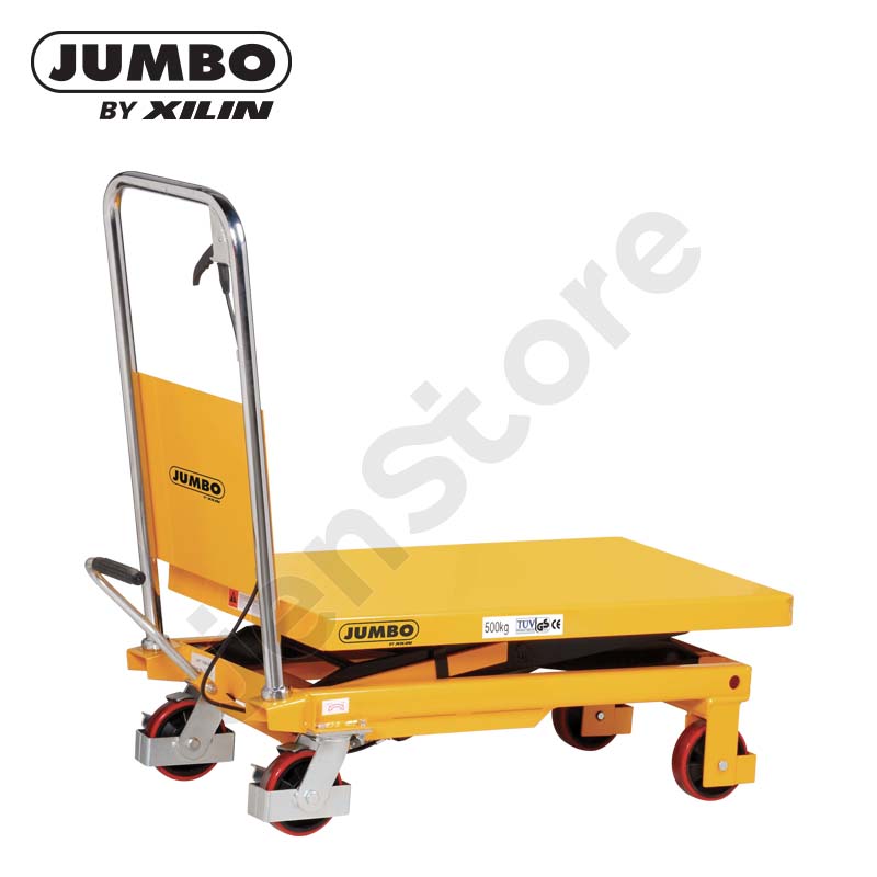 จำหน่าย โต๊ะปรับระดับติดล้อเท้าเหยียบ ขากรรไกรเดี่ยว 500 กก. TMS500A - เจนสโตร์