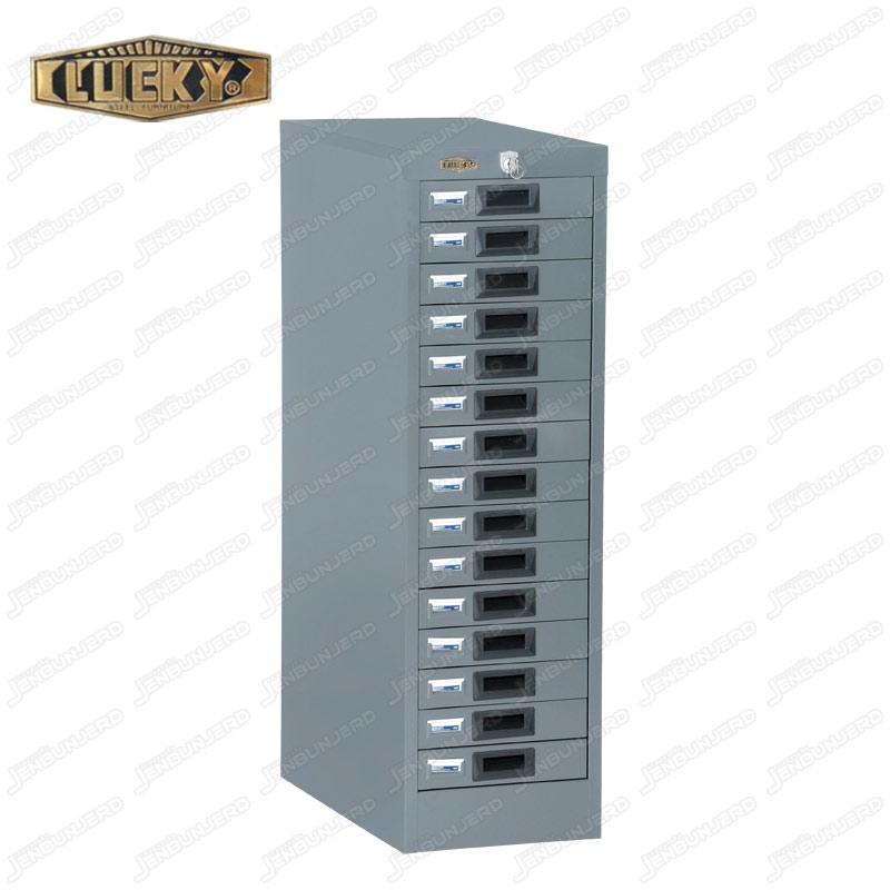 ตู้เก็บแบบฟอร์มเหล็ก 15 ลิ้นชัก สีเทา W278xD459xH922 มม. DR-115