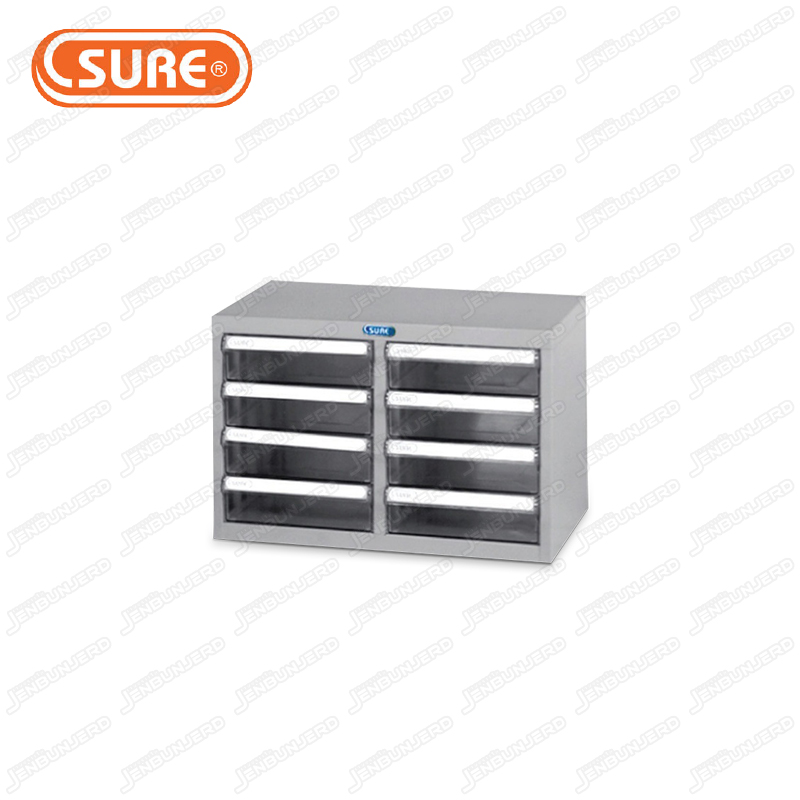 ตู้เก็บแบบฟอร์มเหล็ก 8 ลื้นชัก สีเทา W586xD335xH380 มม. SD-102