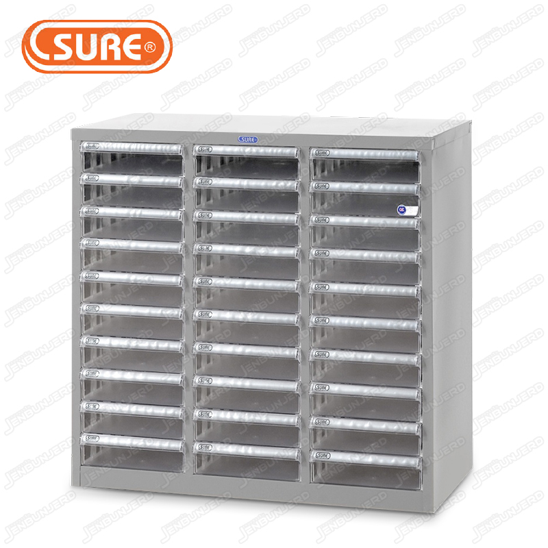 ตู้เก็บแบบฟอร์มเหล็ก 30 ลื้นชัก สีเทา W880xD407xH880 มม. SD-302