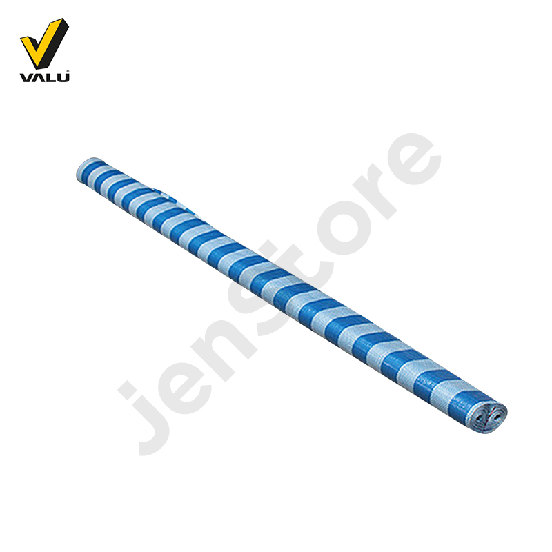 ผ้าใบพลาสติก ลายฟ้า-ขาว ขนาด 72 นิ้ว x 25 หลา