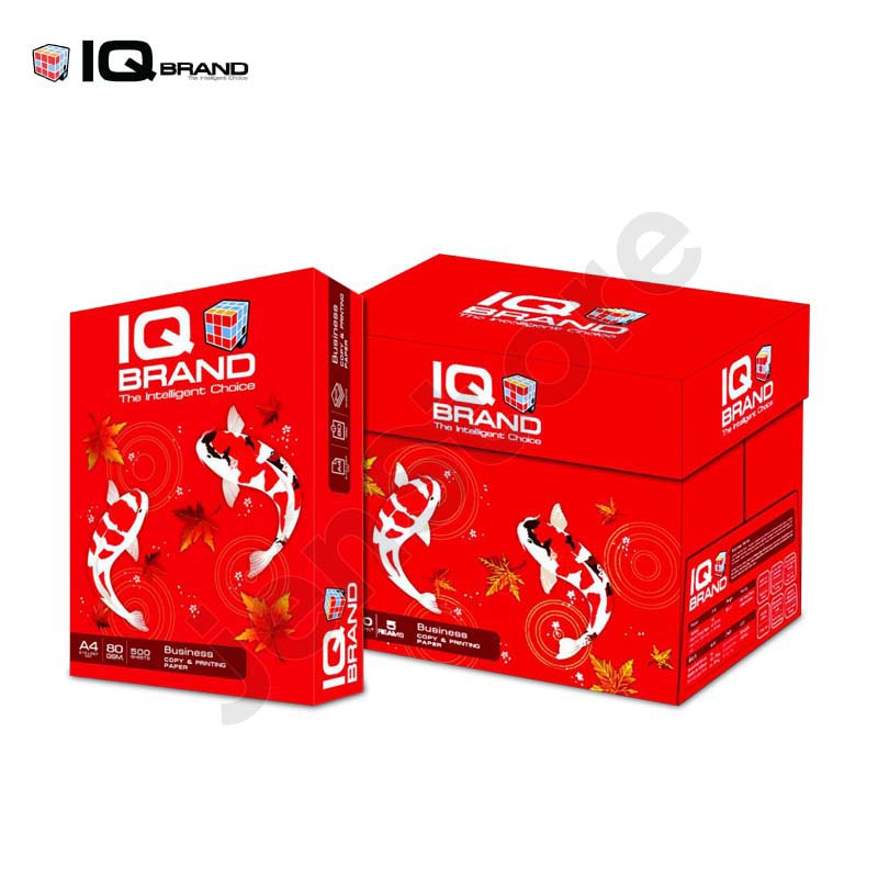 กระดาษสำนักงาน A4 80 แกรม แดง (1/5) IQ BRAND