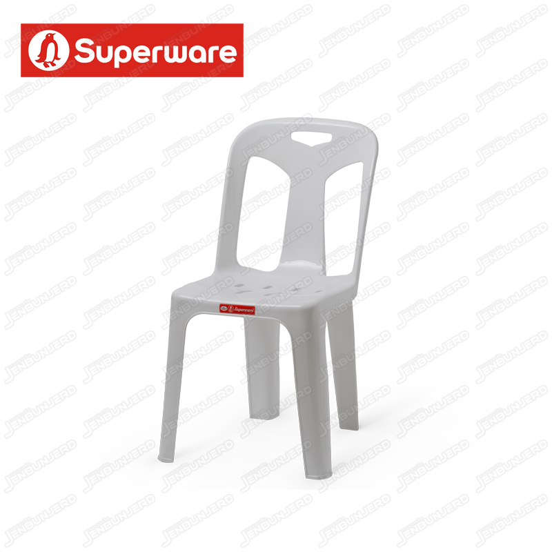 จำหน่าย เก้าอี้พลาสติก เก้าอี้พลาสติก มีพนักพิง สีขาว CH-59 - เจนสโตร์