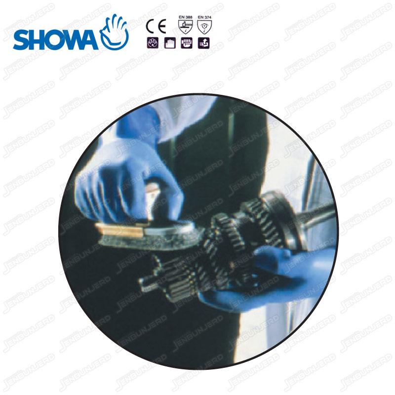 ถุงมือพีวีซีป้องกันสารเคมีและน้ำมัน Size L (1/5) SHOWA SH650