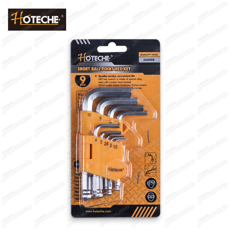 จำหน่าย เครื่องมือช่าง ชุดประแจแอลหัวบอลก้านสั้น 9 ชิ้น - Hoteche ...