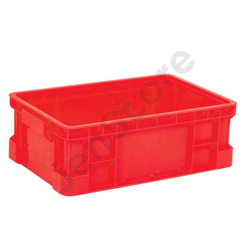 จำหน่าย ลังพลาสติก ถังพลาสติก ลังอเนกประสงค์ กล่องพลาสติก ลังทึบ สีแดง - 1026 - เจนสโตร์