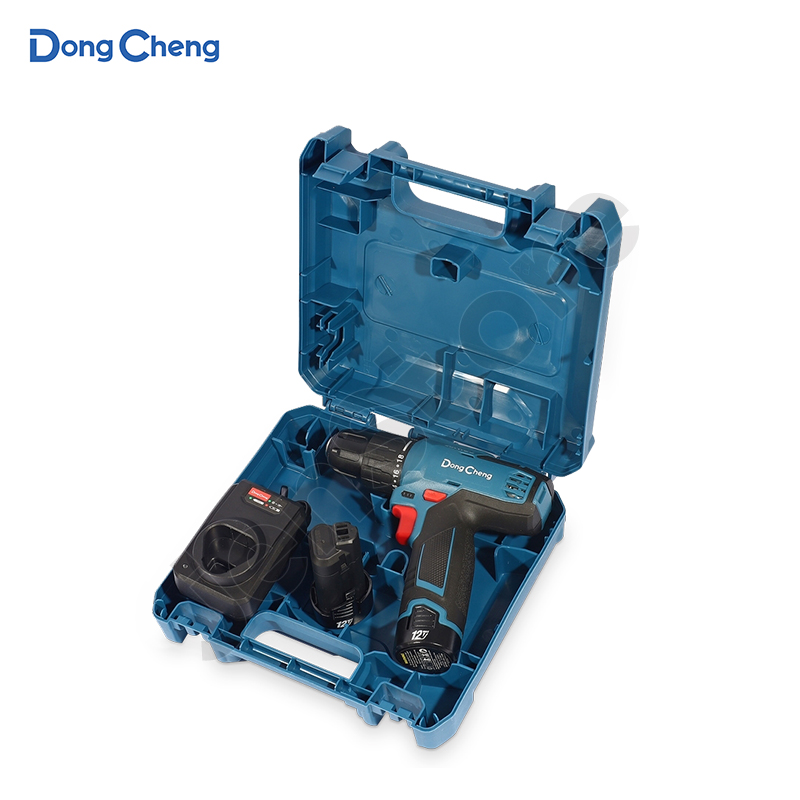 สว่านกระแทกไร้สาย 12 โวลต์ 10 มม. รวมแบตเตอรี่และแท่นชาร์จ Dong Cheng ...