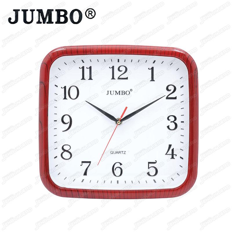 นาฬิกาแขวน ทรงสี่เหลี่ยม 12 นิ้ว ขอบไม้สีแดง LT 501 H